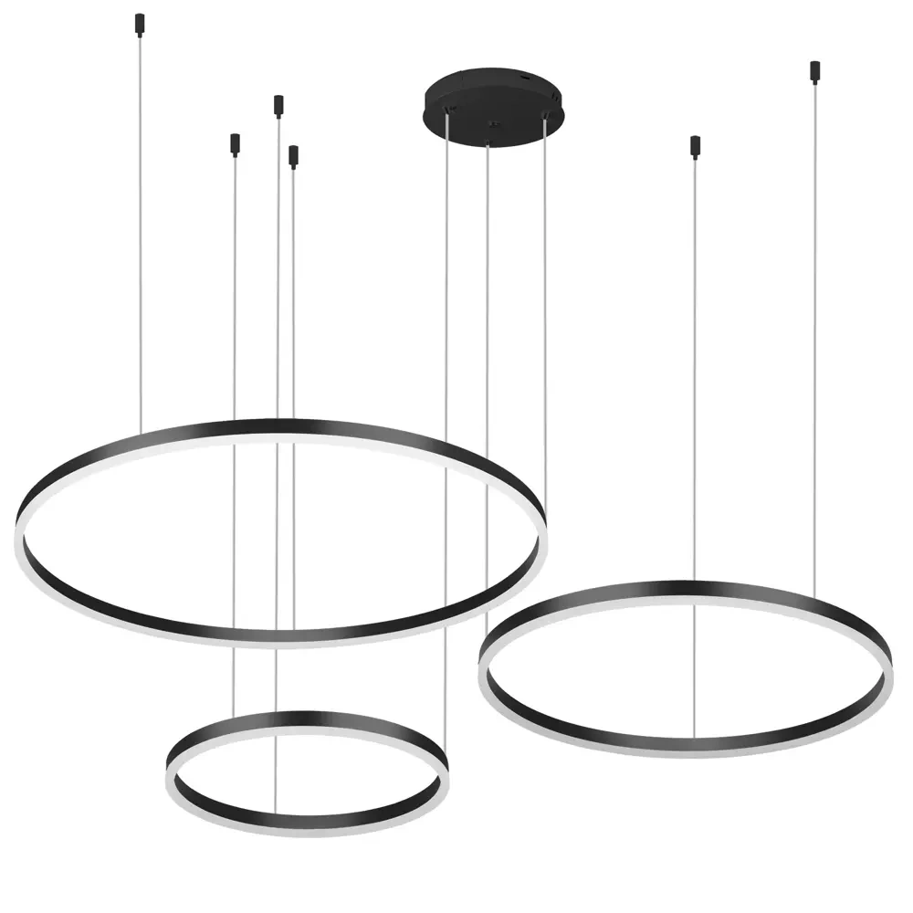 Wieloczęściowa Nowoczesna lampa wisząca | LED | Czarna | RLK-C03-69W-B | INTERLOOK