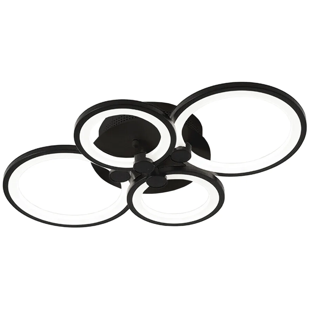 Nowoczesna lampa sufitowa | Plafon LED | Czarna | RLC-C48W-B | INTERLOOK